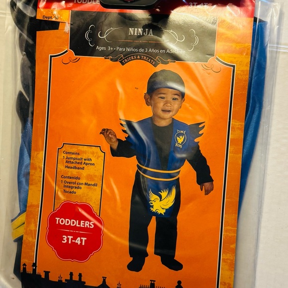 Ninja | Costumes | 3t To 4t Ninja Toddler Costume Black And Blue ...